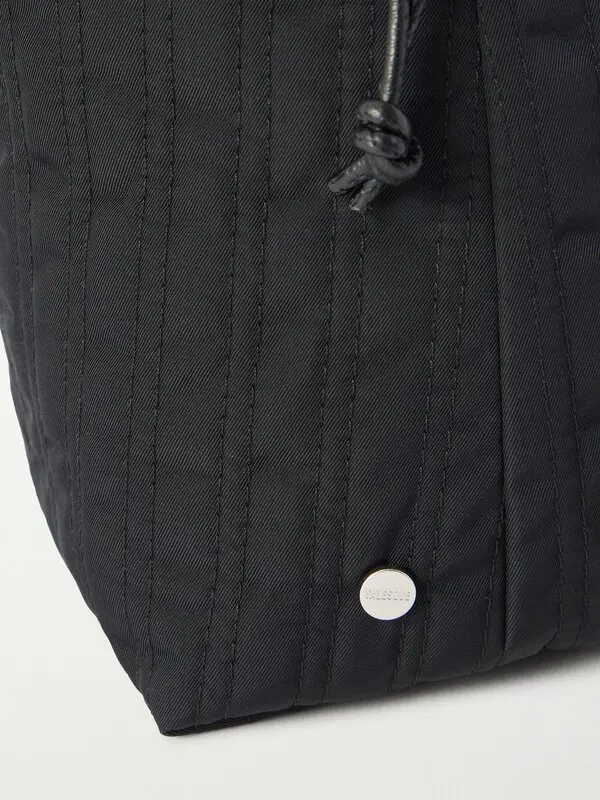 VALESQUE Leather-trimmed Quilted Nylon Bonnet Shoulder Bag