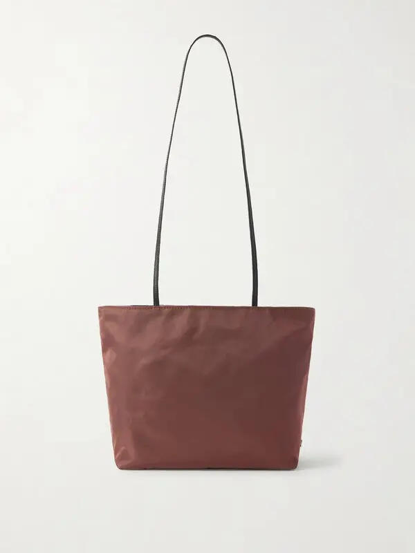 VALESQUE Leather-trimmed Nylon-satin Tote