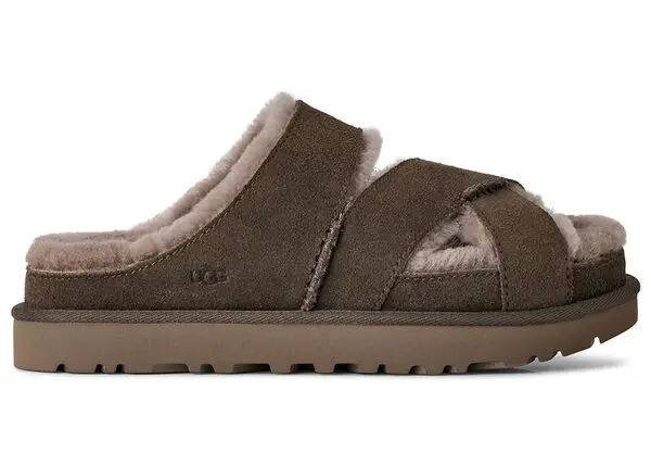 UGG Greenport Cross Strap Slide - Dense Smoke