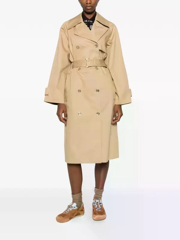 Michael Kors Belted Double-breasted Trench Coat