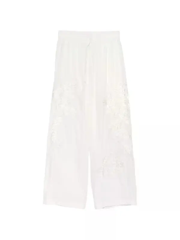 P.a.r.o.s.h Embroidered Trousers - White