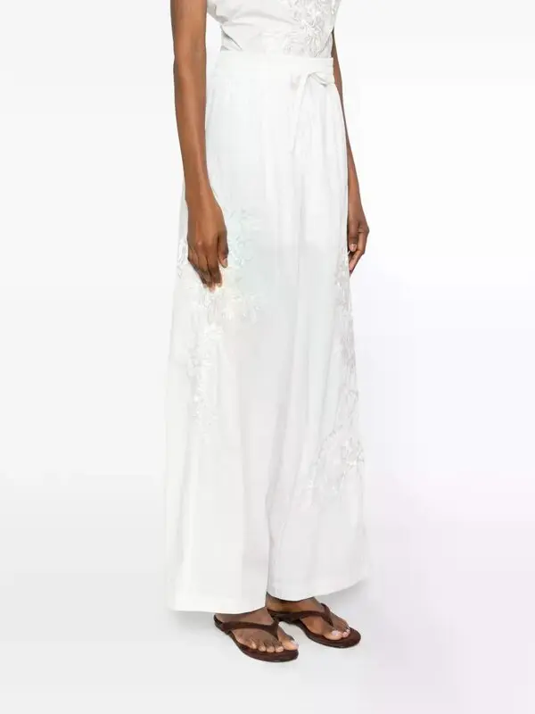 P.a.r.o.s.h Embroidered Trousers - White