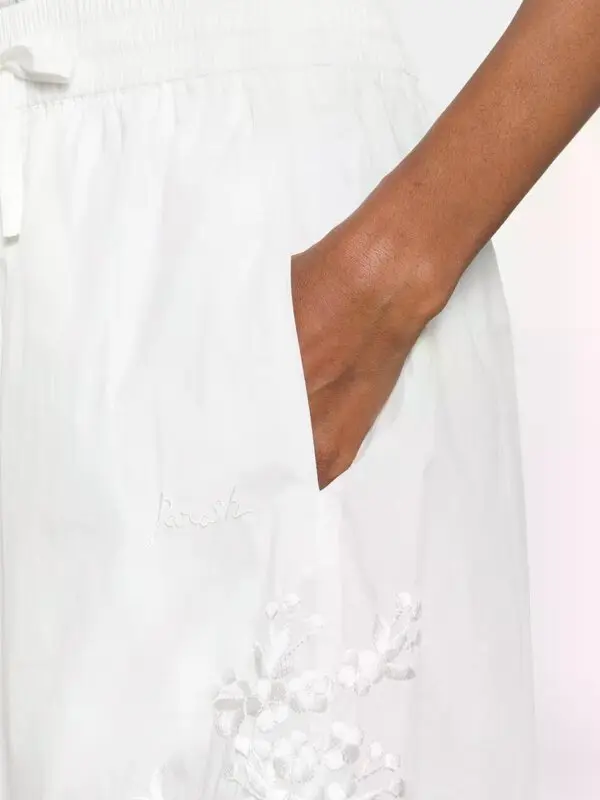 P.a.r.o.s.h Embroidered Trousers - White