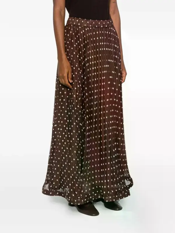 P.a.r.o.s.h Polka-dot Pleated Maxi Skirt