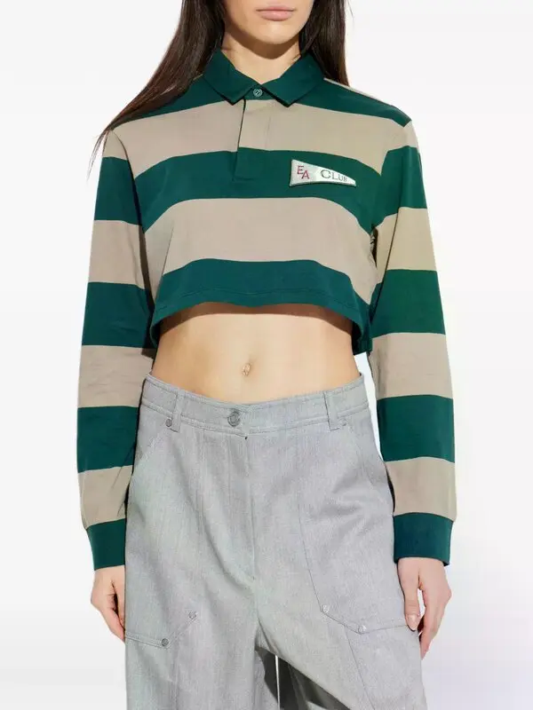 Emporio Armani Striped Polo Top