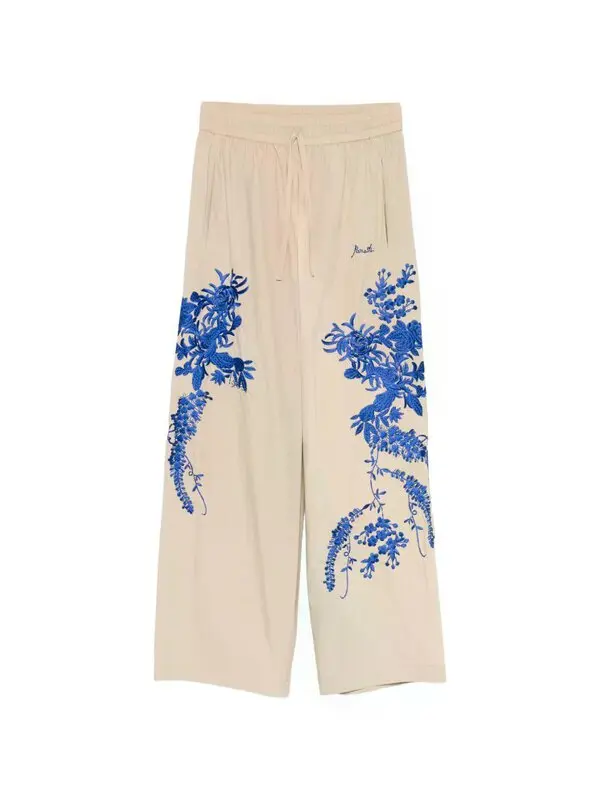 P.a.r.o.s.h Floral-embroidered Trousers