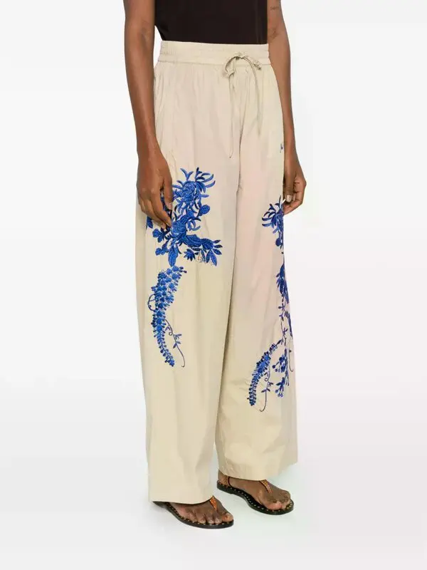 P.a.r.o.s.h Floral-embroidered Trousers