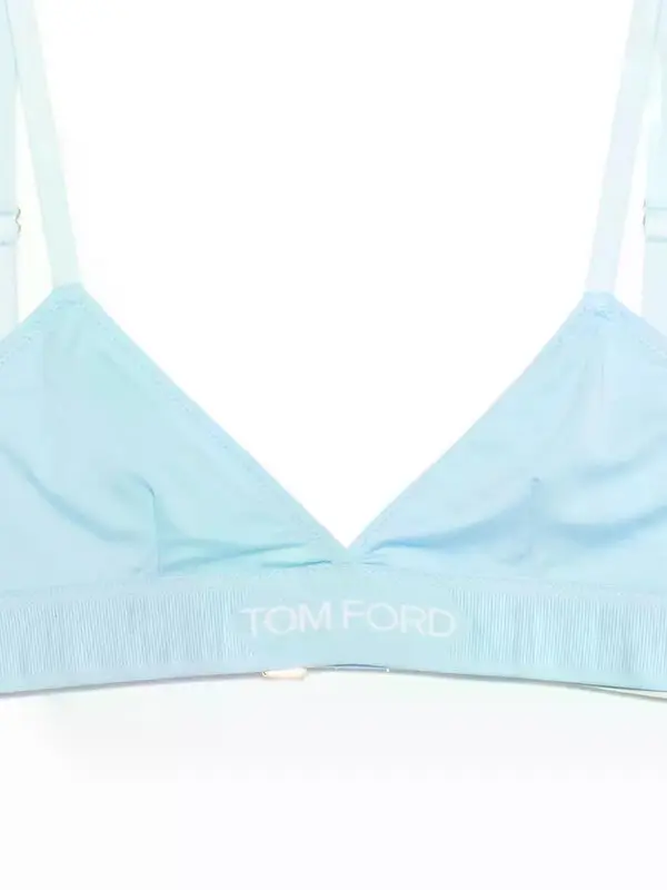 TOM FORD Triangle Logo-detail Bra - Blue