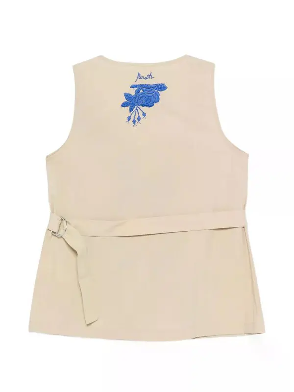 P.a.r.o.s.h Embroidered Sleeveless Top