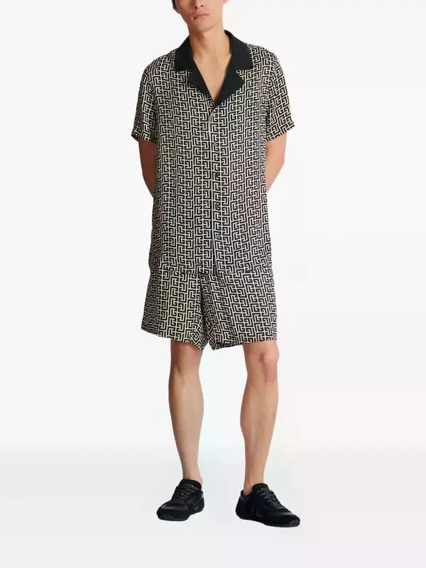 Balmain Pb-monogram Short-sleeve Shirt