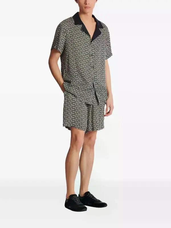 Balmain Pb-monogram Short-sleeve Shirt