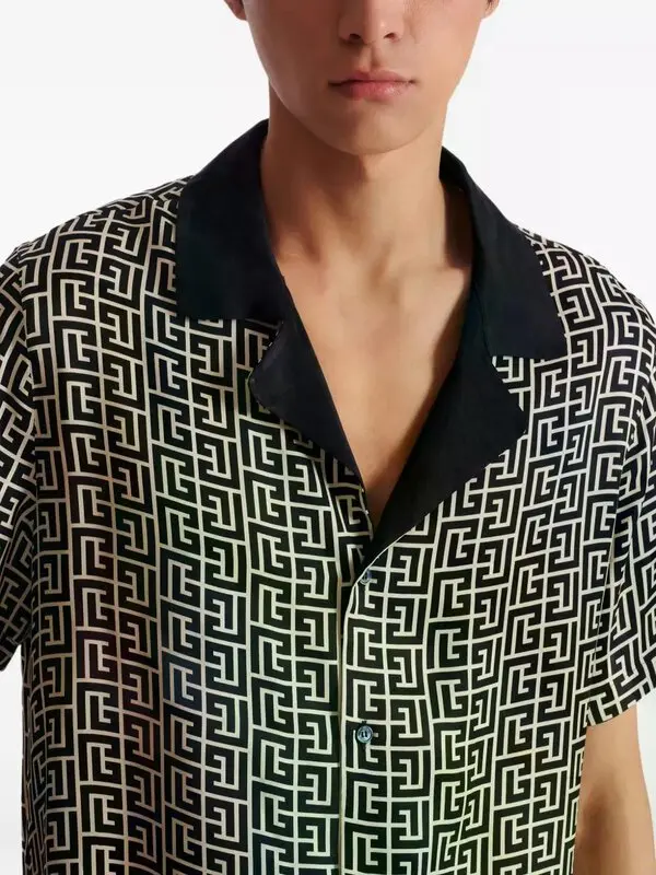 Balmain Pb-monogram Short-sleeve Shirt
