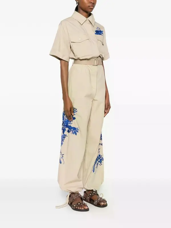 P.a.r.o.s.h Floral-embroidered Jumpsuit