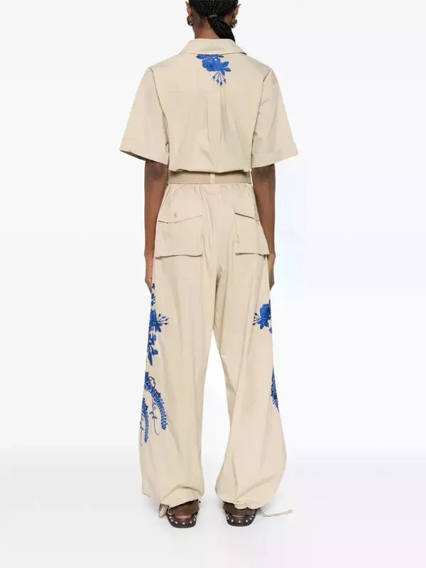 P.a.r.o.s.h Floral-embroidered Jumpsuit