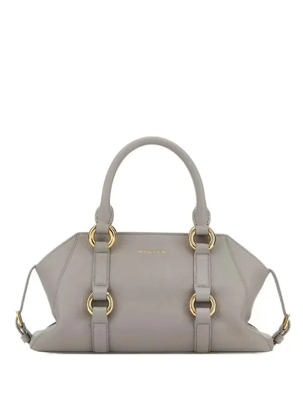 Alexander McQueen Farringdon Ring Leather Tote Bag - Grey