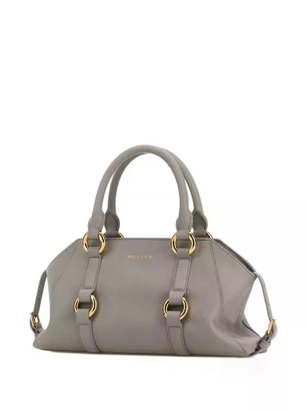Alexander McQueen Farringdon Ring Leather Tote Bag - Grey