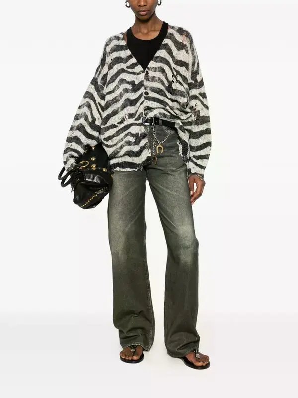 R13 Zebra-printed Oversized Cardigan