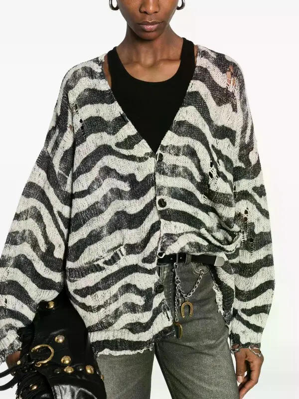 R13 Zebra-printed Oversized Cardigan