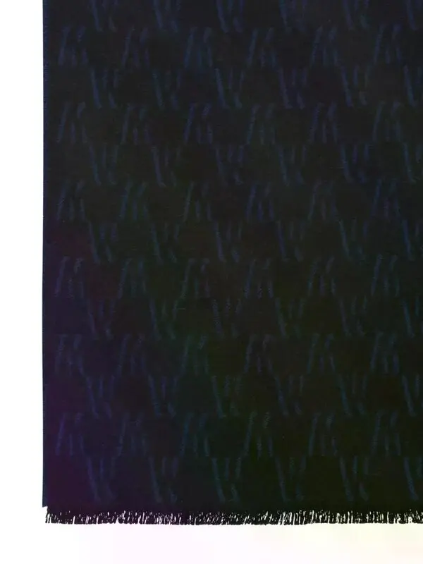 MOORER Monogram Fringed Scarf