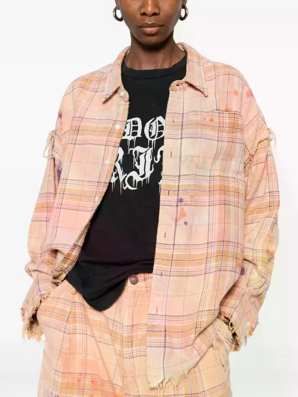 R13 Plaid-pattern Shirt