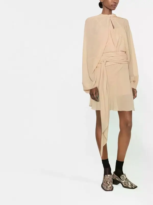 MAISON MARGIELA Draped Silk Mini Dress