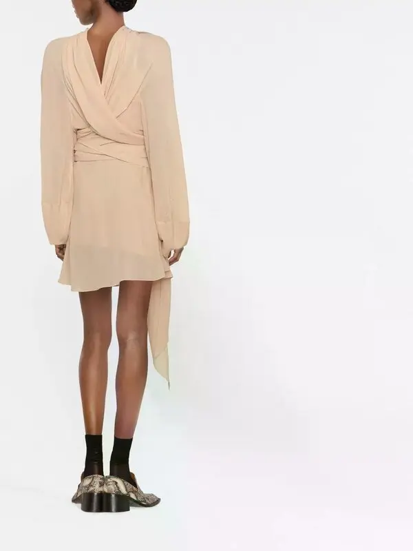 MAISON MARGIELA Draped Silk Mini Dress