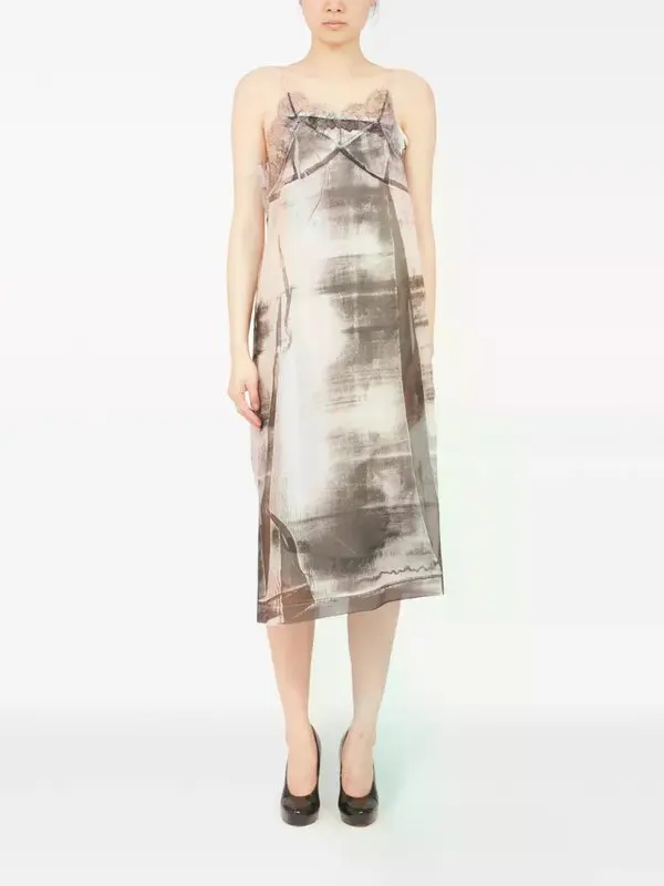 MAISON MARGIELA Freeze-frame Silk Midi Dress