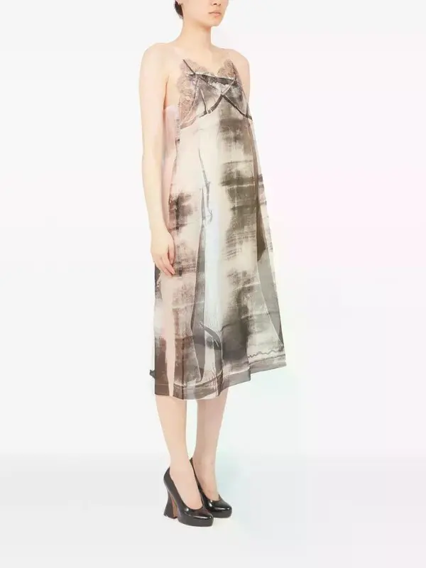 MAISON MARGIELA Freeze-frame Silk Midi Dress