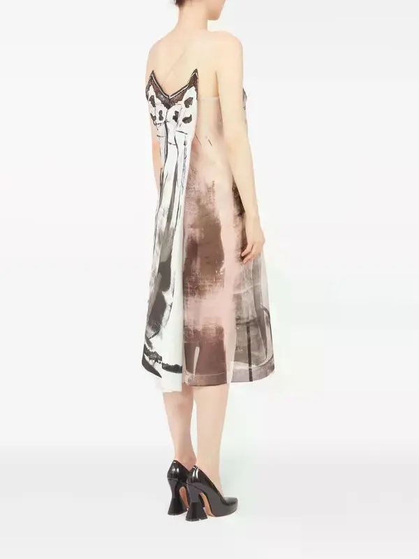 MAISON MARGIELA Freeze-frame Silk Midi Dress
