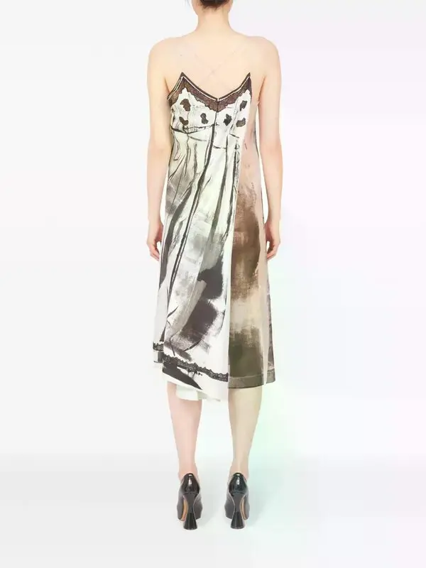 MAISON MARGIELA Freeze-frame Silk Midi Dress