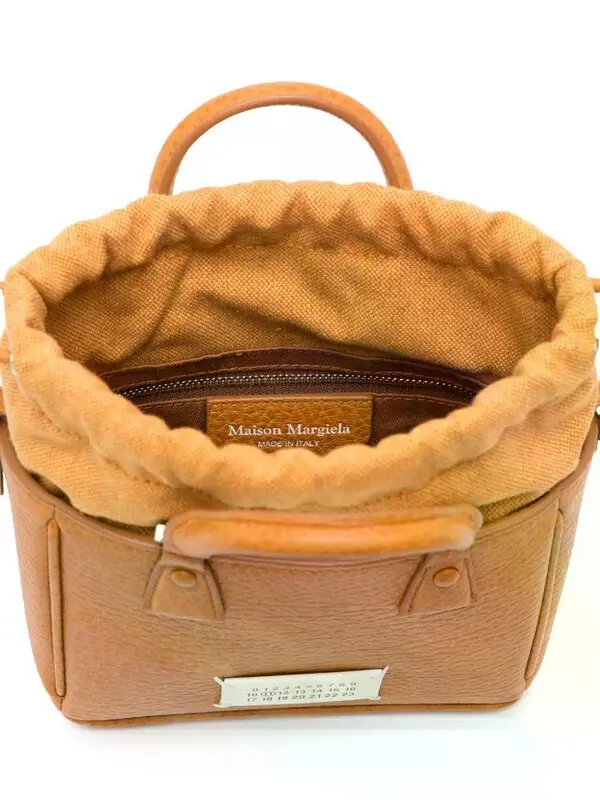 MAISON MARGIELA 5ac Leather Shoulder Bag - Orange