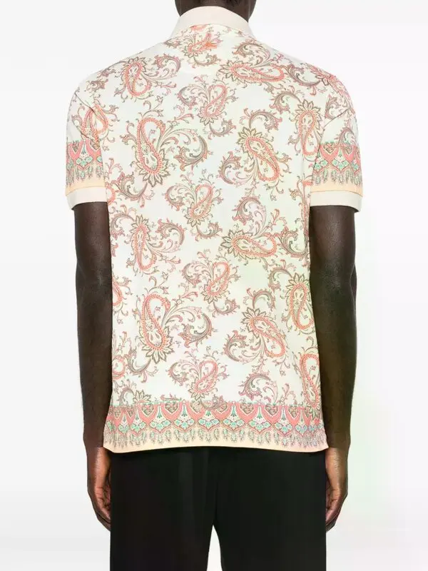 Etro Paisley-print Polo Shirt - Neutrals
