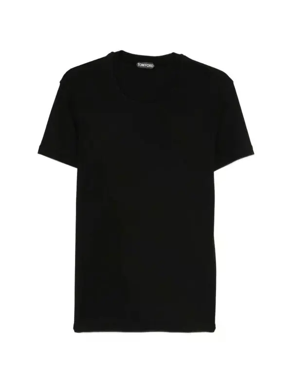 TOM FORD Perforated Crew-neck T-shirt - Black