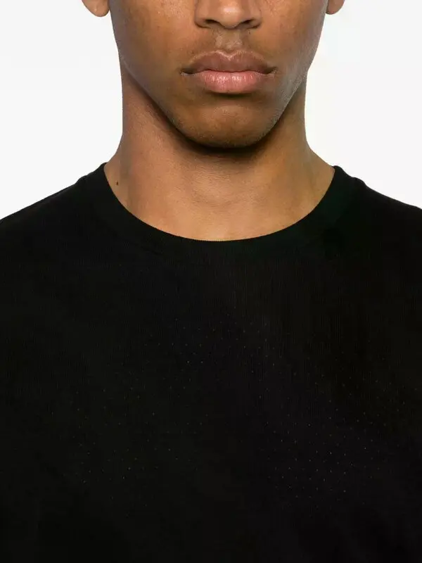 TOM FORD Perforated Crew-neck T-shirt - Black
