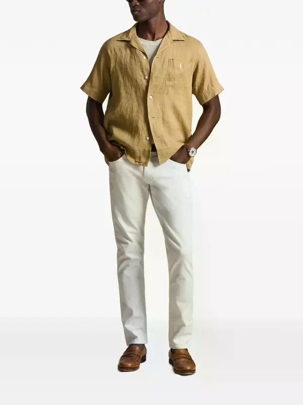 Polo Ralph Lauren Embroidered Linen Shirt - Neutrals
