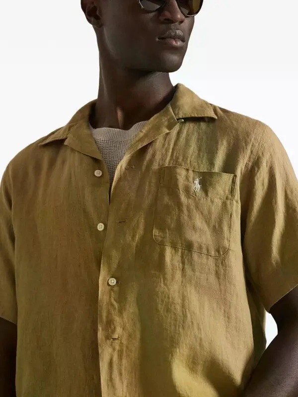 Polo Ralph Lauren Embroidered Linen Shirt - Neutrals