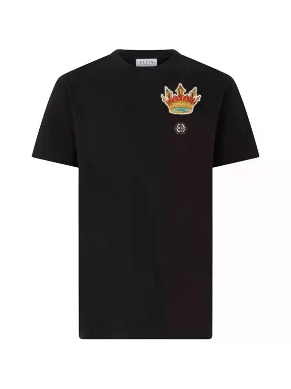 Philipp Plein Embroidered Crown Crystal T-shirt