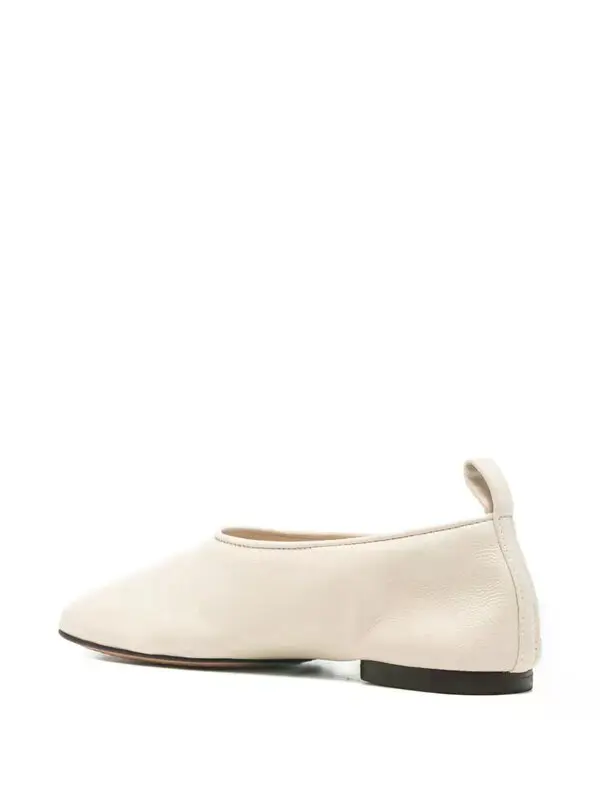Soeur Leather Ballet Flats - White