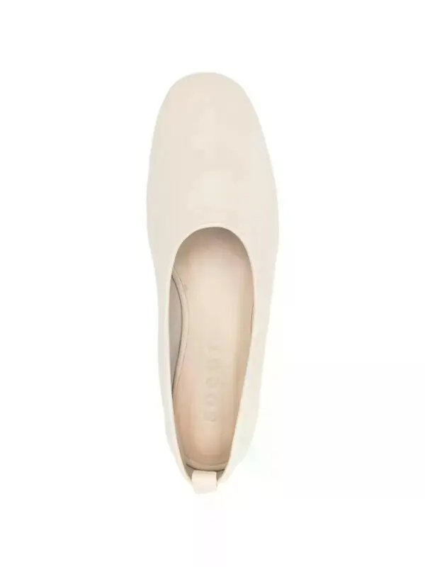 Soeur Leather Ballet Flats - White