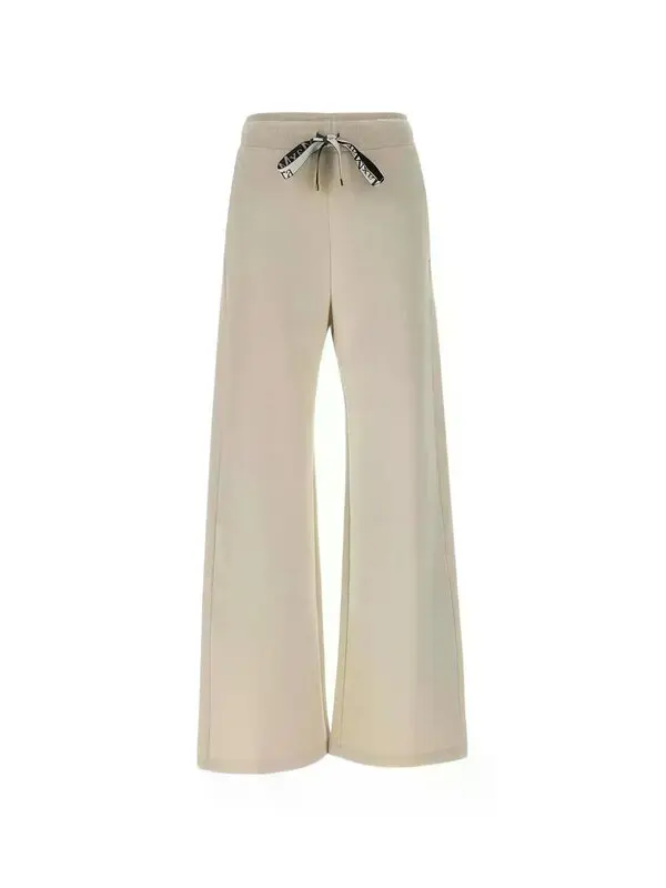 Max Mara Logo Drawstring Palazzo Pants - Neutrals