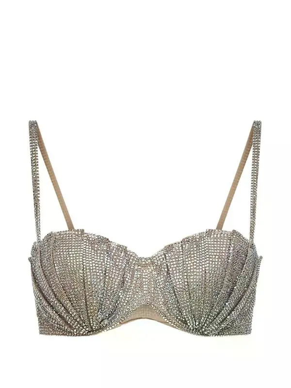 Giuseppe Di Morabito Crystal-embellished Bra - Silver