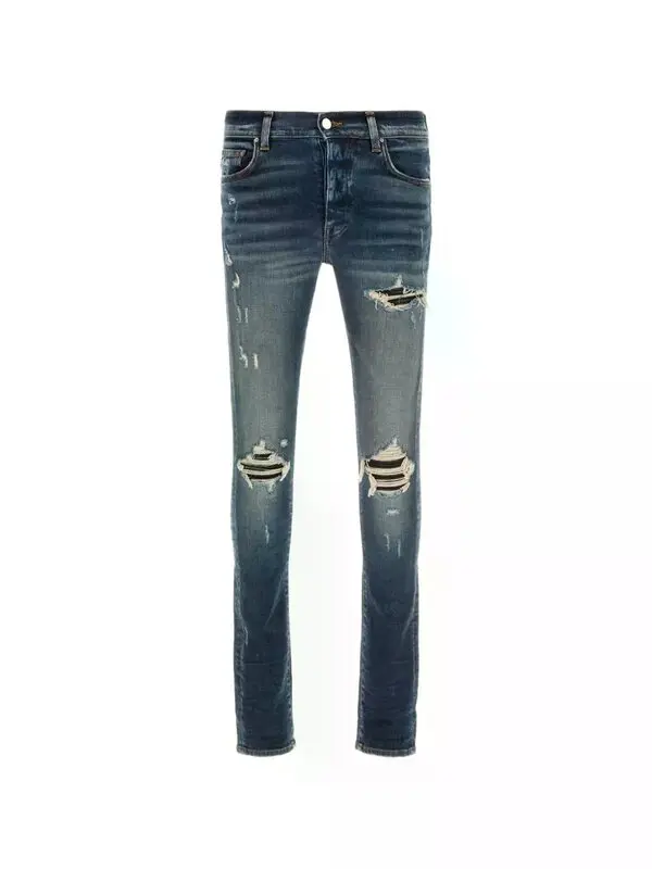 Amiri Distressed Stretch Denim Jeans - Blue