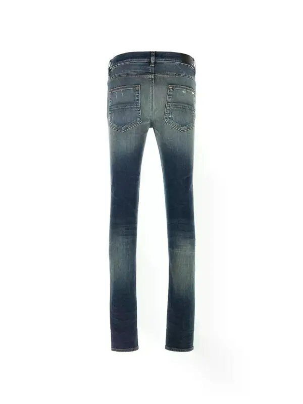 Amiri Distressed Stretch Denim Jeans - Blue