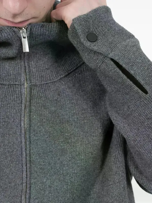 RE_BRANDED Hooded Zip-up Cardigan