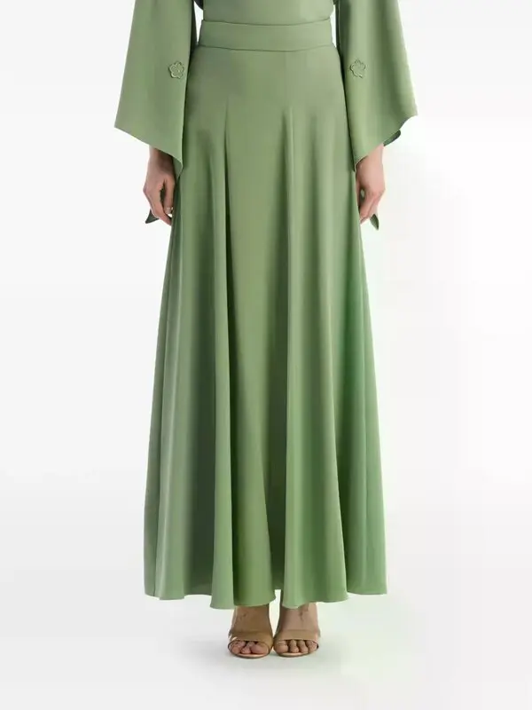 Oscar De La Renta Georgette Flared Maxi Skirt