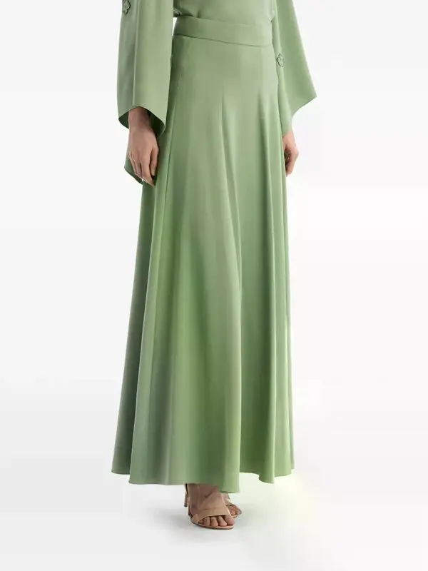 Oscar De La Renta Georgette Flared Maxi Skirt
