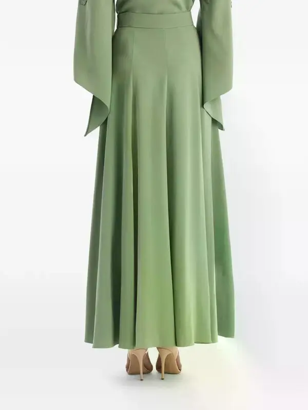 Oscar De La Renta Georgette Flared Maxi Skirt
