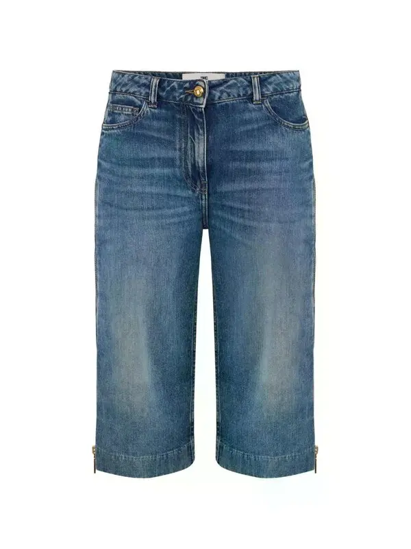 Elisabetta Franchi Denim Zip Shorts - Blue