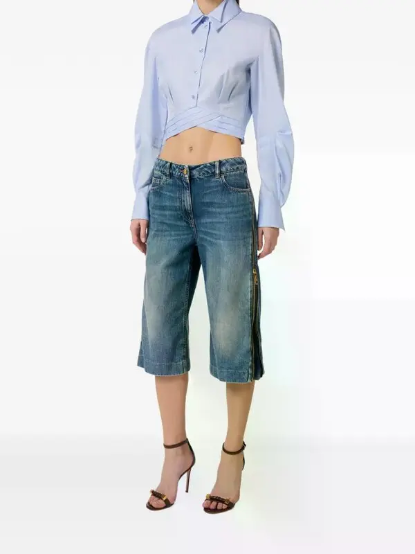 Elisabetta Franchi Denim Zip Shorts