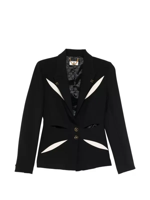 Elisabetta Franchi Cut-out Detail Blazer - Black